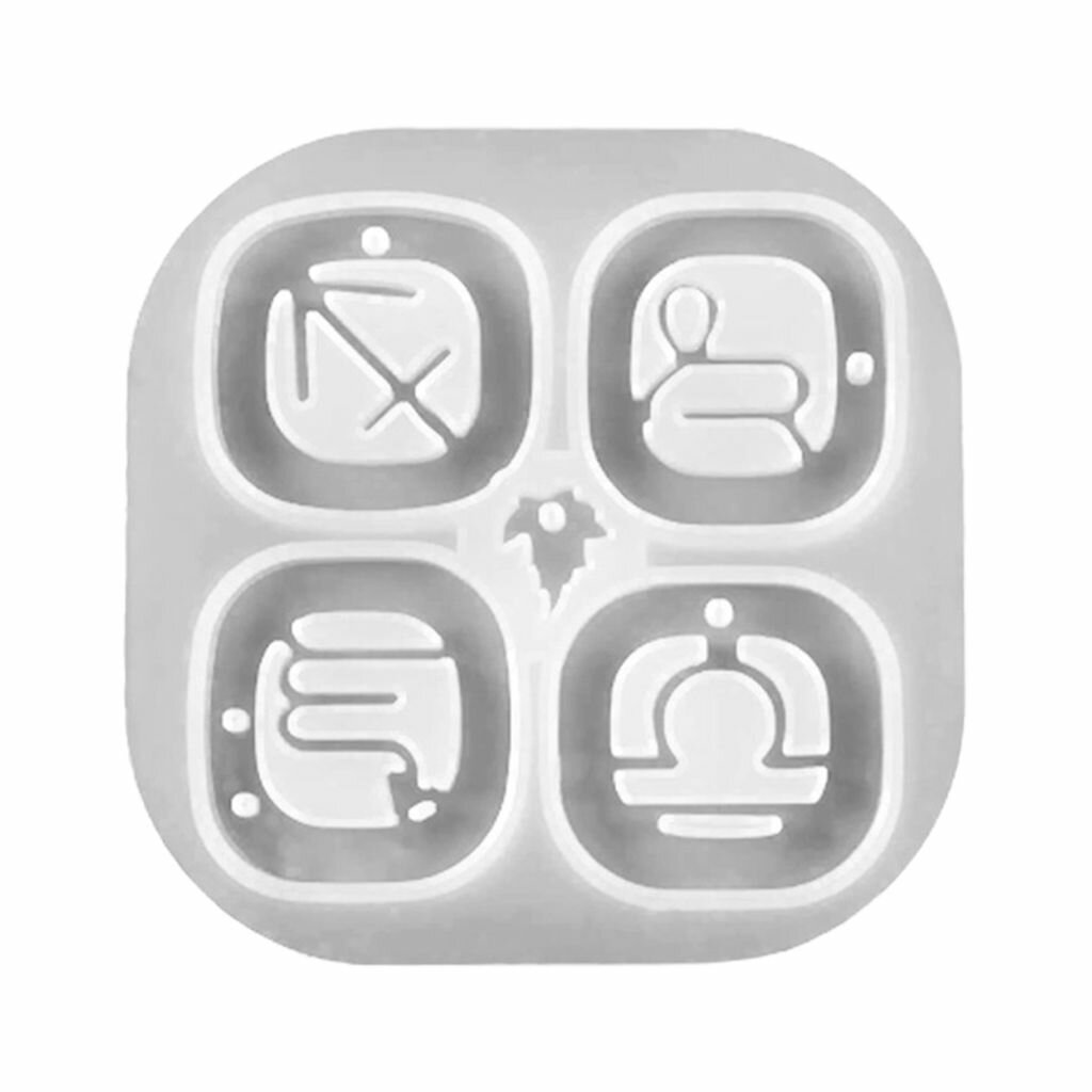 12 Сережек-подвес в виде Созвездия из силиконовой формы стиле Три