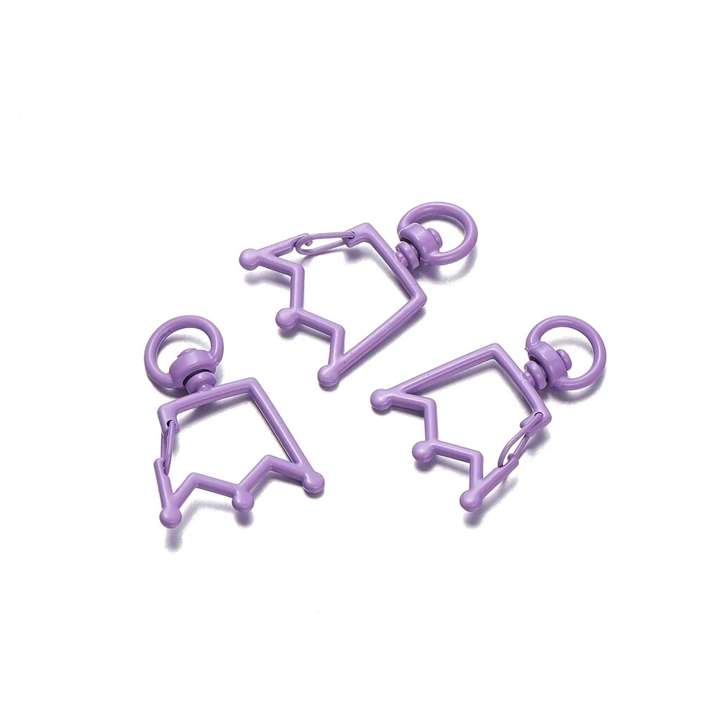 Металлические кольца-застежки "короны" St.kunkka, 5 шт Сиреневый, Purple