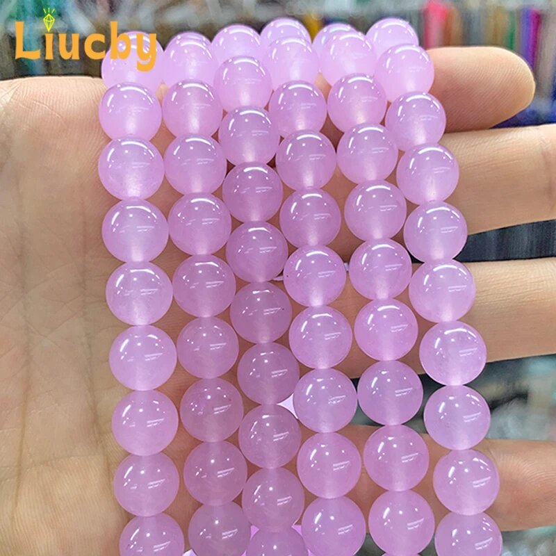 Фиолетовые бусины из халцедона, 15 дюймов, 3/4/6/8/10/12/14 мм 4mm-about 92pcs