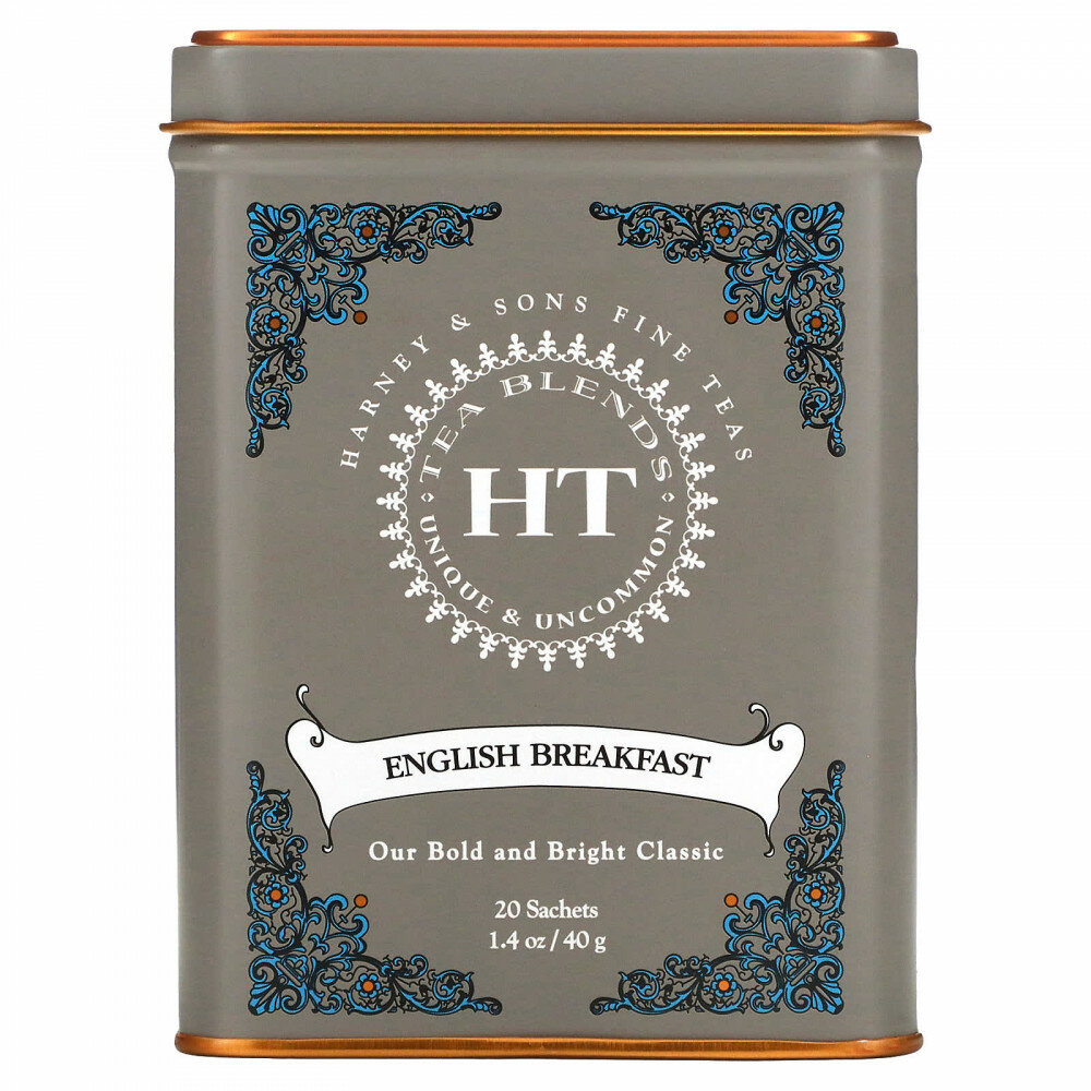 Harney & Sons, HT Tea Blends, английский завтрак, 20 чайных пакетиков, 40 г (1,4 унции)