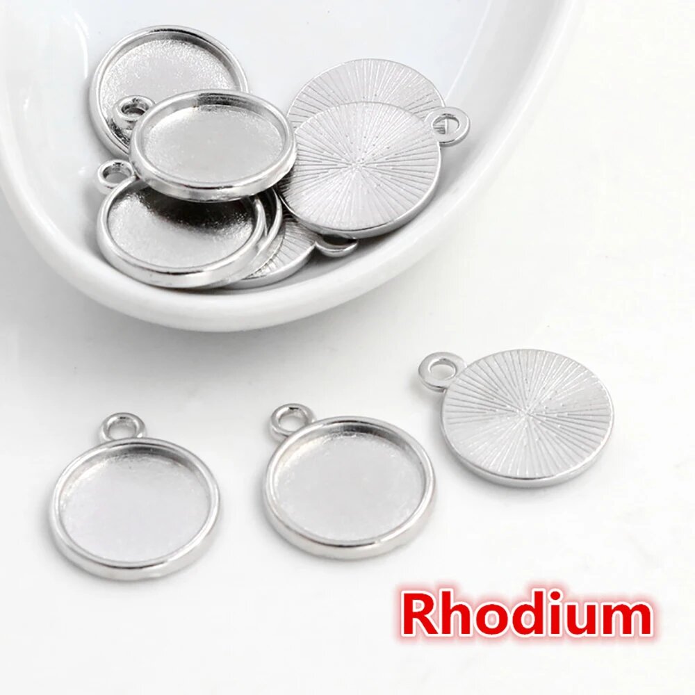 Основа для подвески Rhodium, серебряный, 8-12 мм