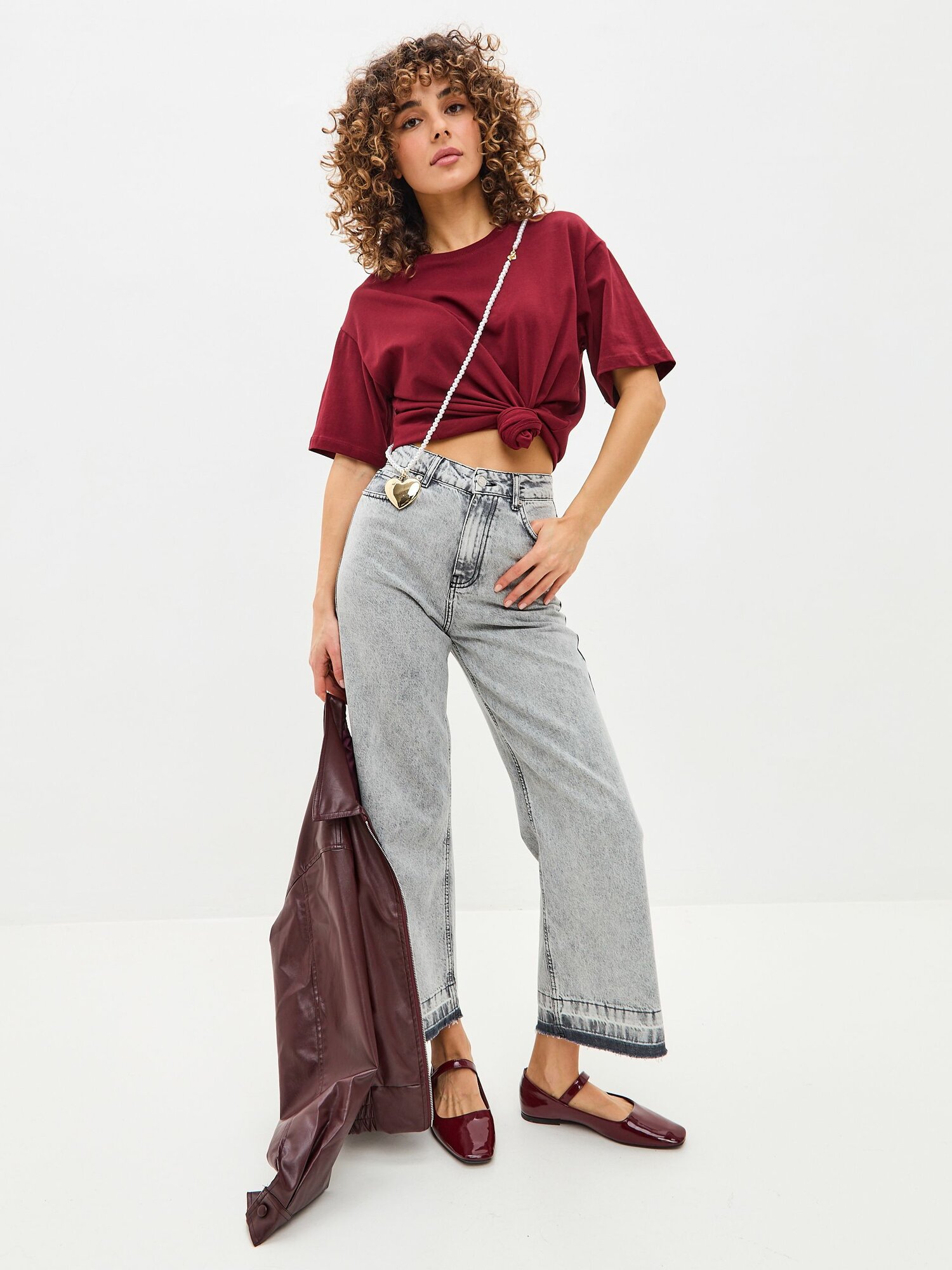 Джинсы кюлоты 