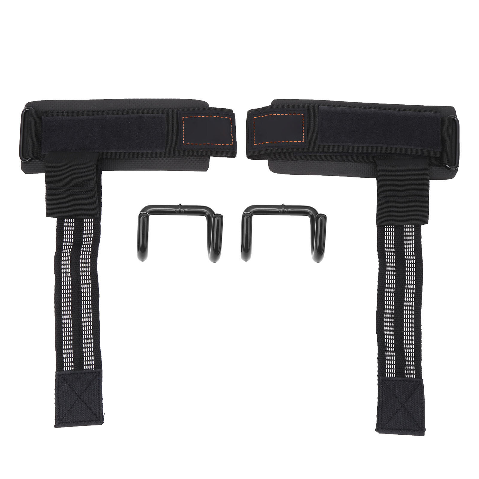 1 пара защитных накладок на запястья для фитнес-тренировок и тяжелой атлетики с вспомогательным крюком для упражнений.