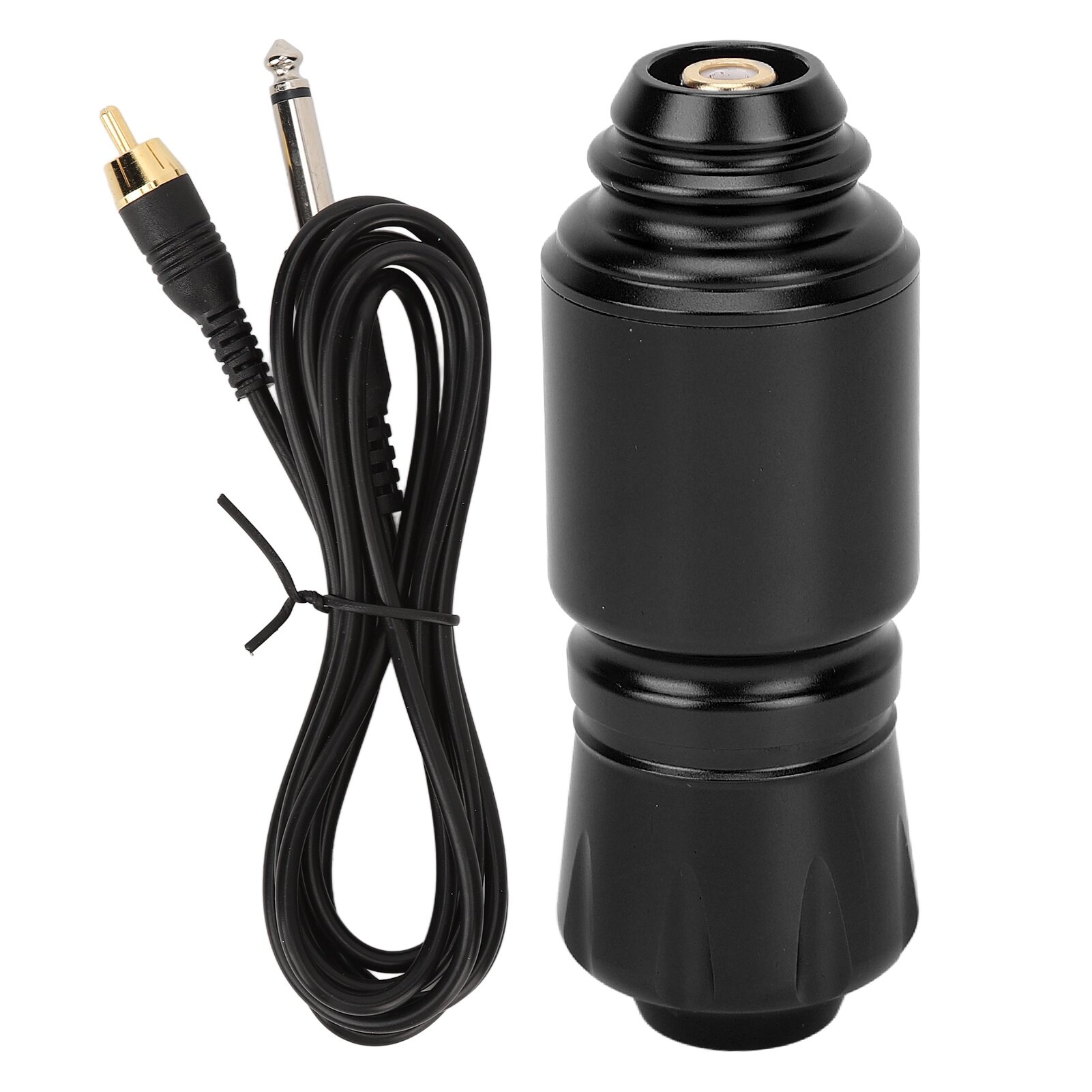 Роторная тату-машинка, сильное кручение, алюминиевый сплав, регулируемое напряжение, высокочастотная ручка для татуировки с шнуром RCA, черный