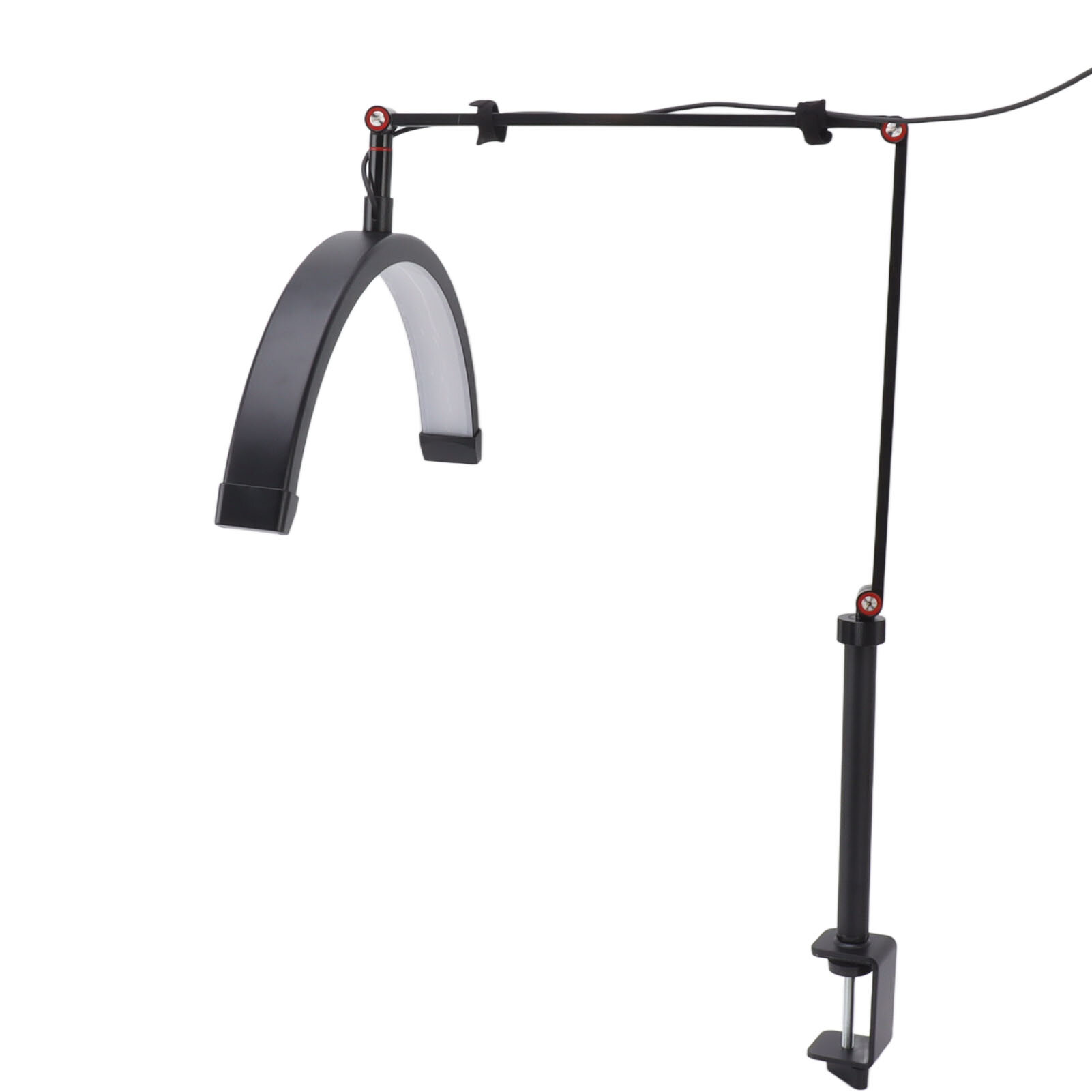 Светодиодный светильник в форме полумесяца Настольная лампа для ресниц, вращение на 360 градусов, 3 цвета, 10 передач, регулируемая яркость, наращивание ресниц, заполняющий свет для красоты, 20 Вт, вилка европейского стандарта, 100 240 В