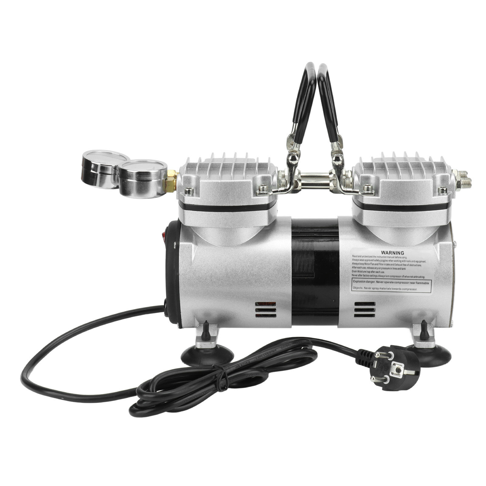 Безмасляный Вакуумный Воздушный насос Высокого Давления 1/4 л. с. Большой Проточный Ультра Тихий Небольшой Безмасляный Компрессор EU Plug 220-240 В