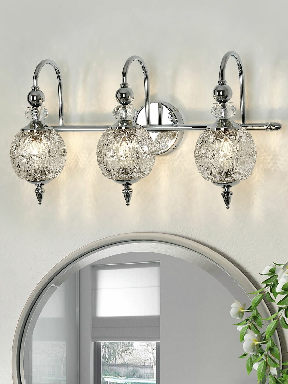 Бра настенный светильник G9 у зеркала для спальни, ванной, гостиной