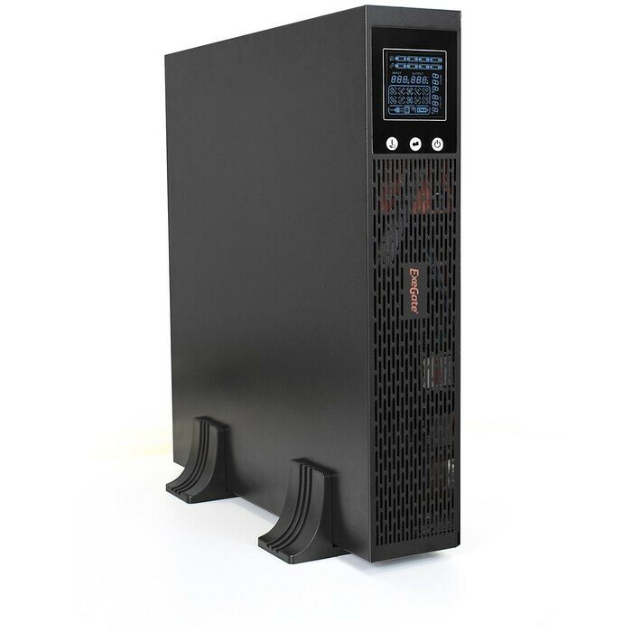 ИБП ExeGate SinePower UHB-1000. LCD. AVR. C13. RJ. USB.2U, 1000ВА/800Вт, чистая синусоида, 8xC13, RJ-11/RJ-45, USB