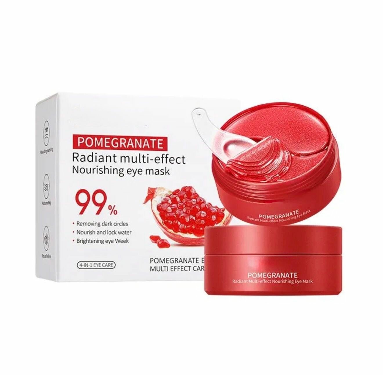 SABBI Патчи для глаз, с экстрактом граната, POMEGRANATE EYE MASK 60 шт.