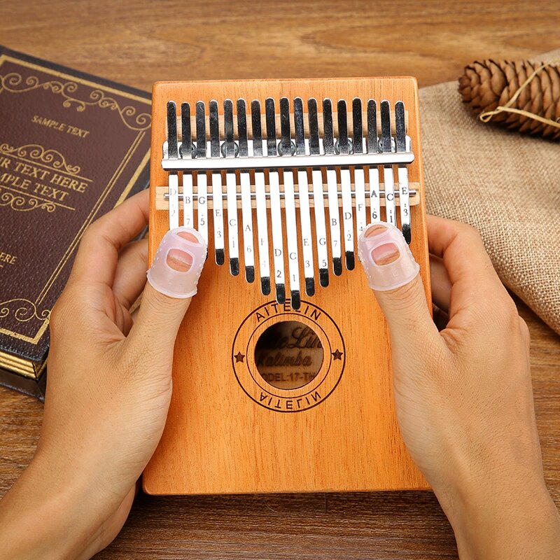 Защитные накладки для пальцев гитары-калинги, комплект из 2 шт, размер M, белый цвет для защиты пальцев детей