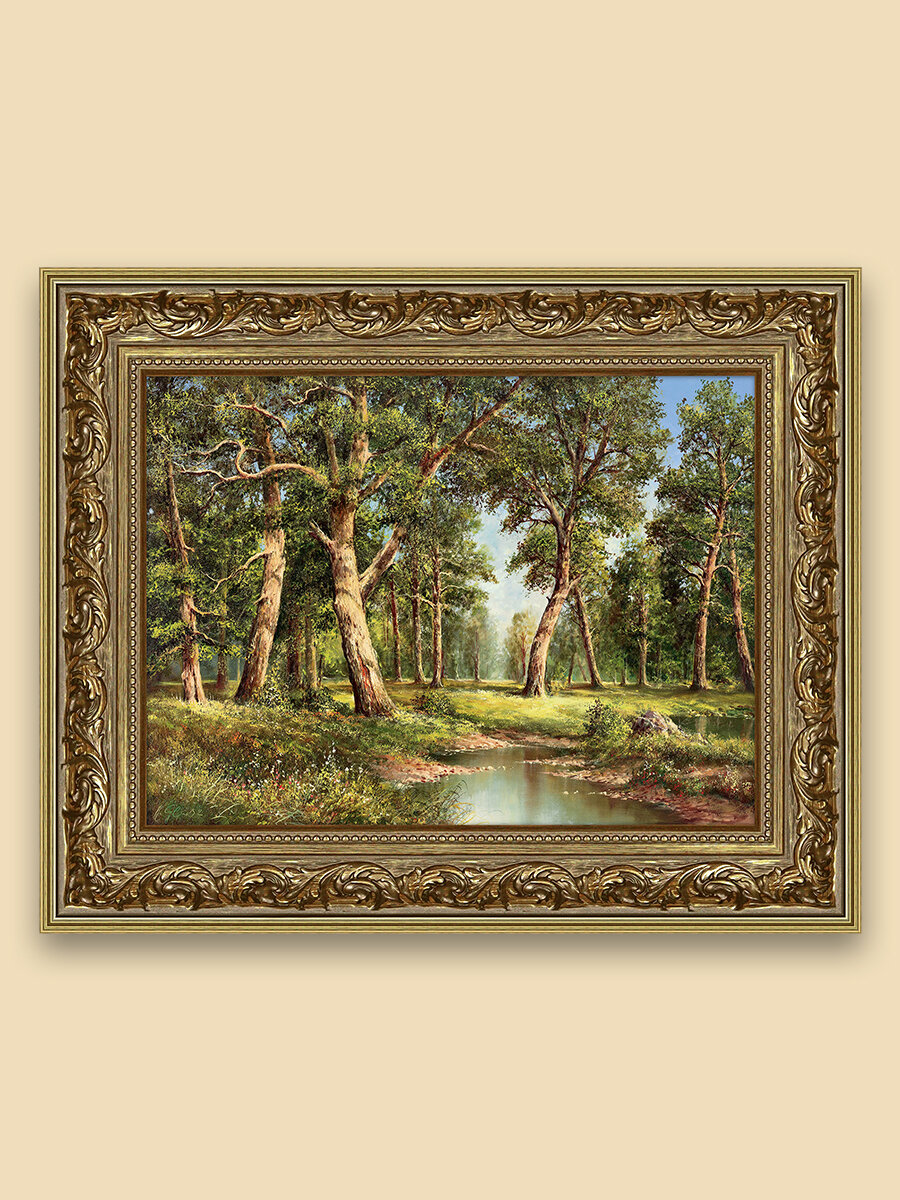 Картина в раме русский художник Шишкин Дубовая роща