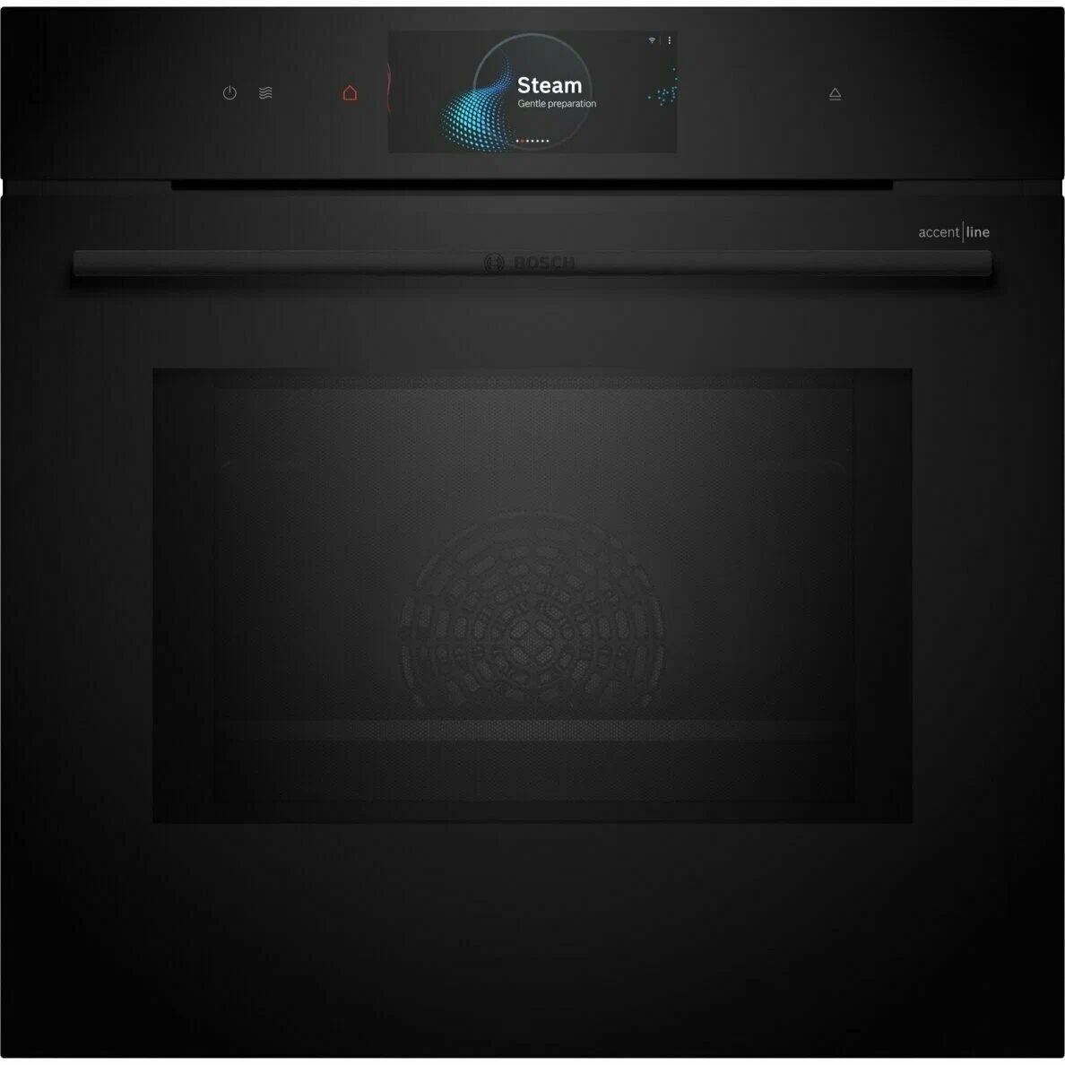 Духовой шкаф электрический с паром и СВЧ Bosch HNG978QB1, черный
