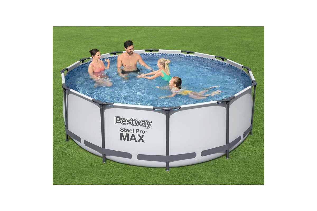 Бассейн Bestway 56418, семейный, круглый, фильтр-насос, 366 см