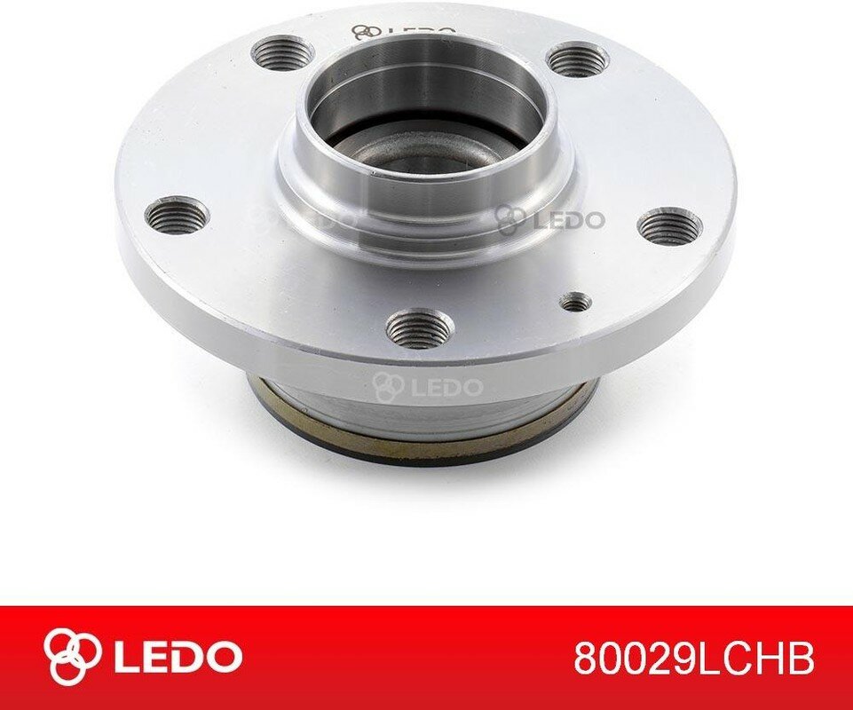 Ступица заднего колеса LEDO 80029LCHB Vw Golf V, Golf VI, Golf Plus, Eos, Jetta III, Caddy III, Passat B6 05-10, Passat B6 Cc 08-, Touran 03-, Tiguan 08- Skoda Octavia 04-, Superb 08-, Yeti 09- Audi