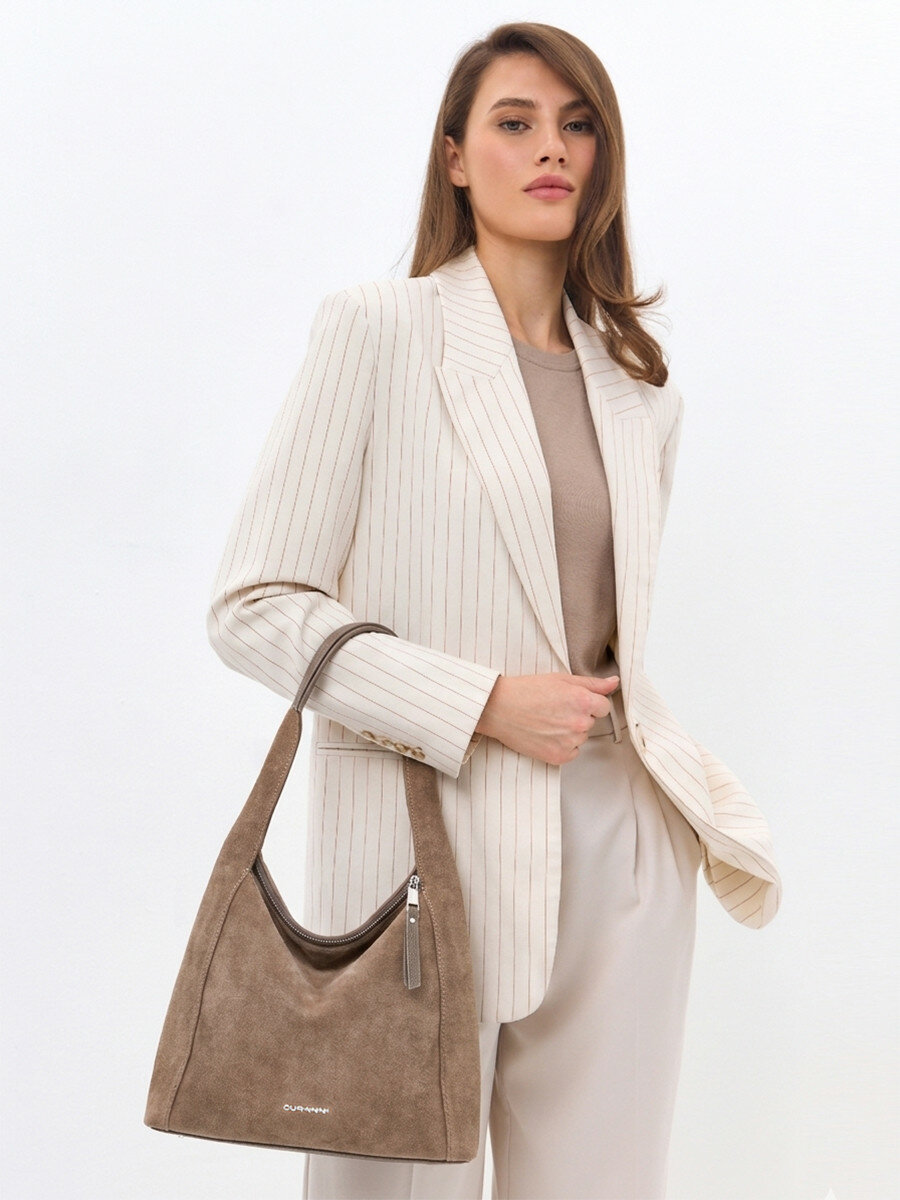 CURANNI 2599 Cu замша какао (99948) из натуральной кожи