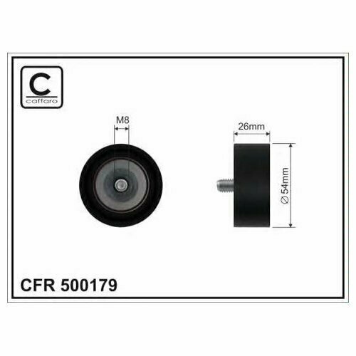 Ролик приводного ремня Caffaro 500179 для Mercedes SPRINTER 906, Viano W639, Vito W639