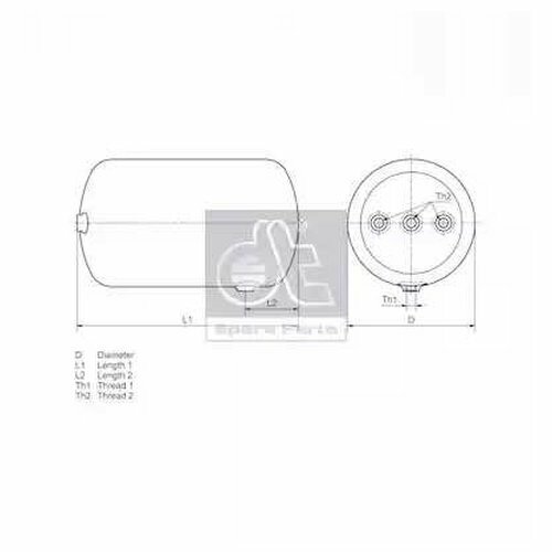 Ресивер пневматической системы DT Spare Parts 466431