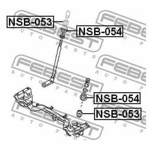 Втулка, рычаг поворотного кулака Febest nsb053