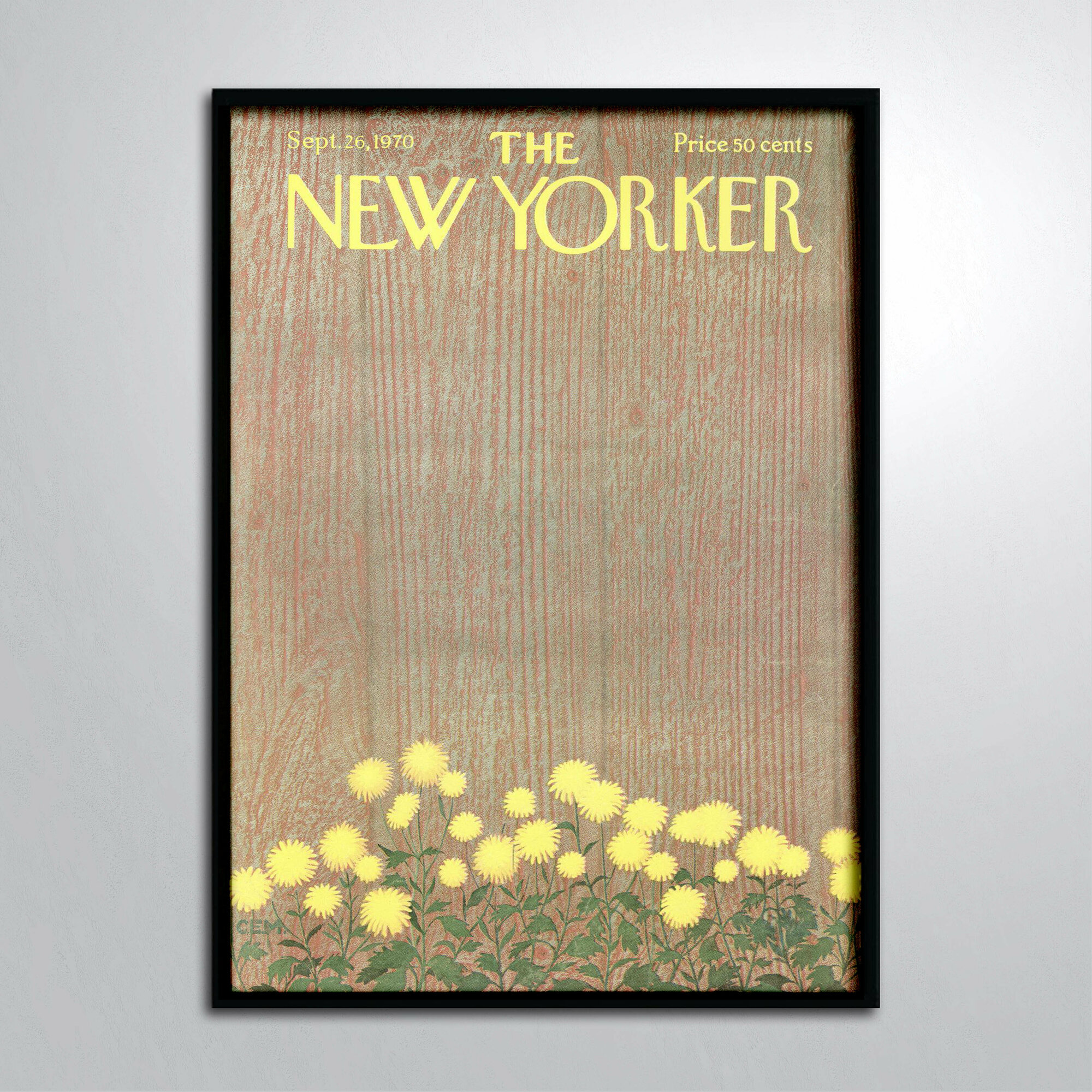 Постер без рамы/Постер для интерьера/Плакат Винтажный Журнал Нью Йоркер The NEW YORKER 26 сентябрь 1970 г