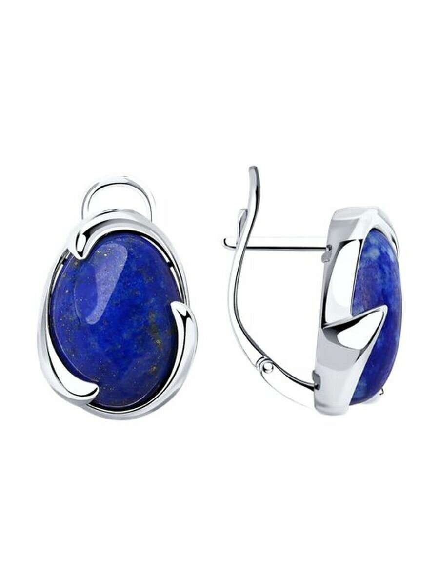 Серьги, серебро, 925 проба, родирование