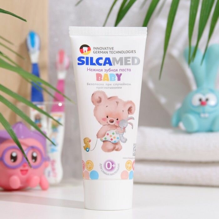 Детская зубная паста SILCAMED Baby, 0+, 65 гр