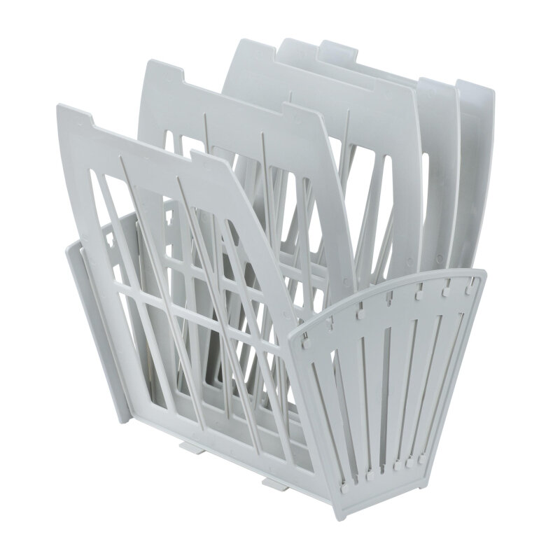 Лоток вертикальный Attache веер 4 отделения, 5 секций сборный серый 1817218