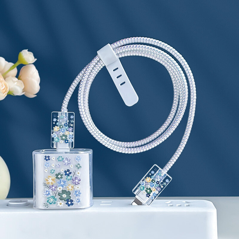 Чехол Hyun-Yue, для зарядки Apple 20Вт, защита от падения, прозрачный, с кусачками