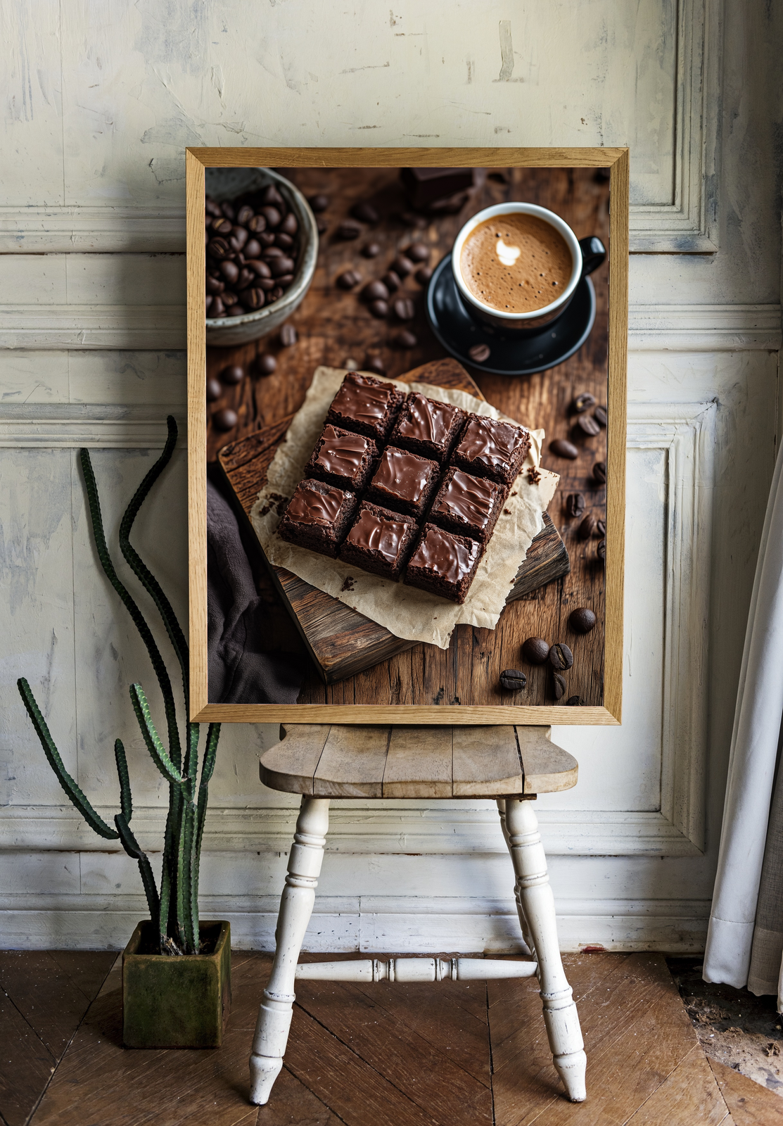 Постер "Шоколадное удовольствие и кофе" 60x90 см в подарочном тубусе