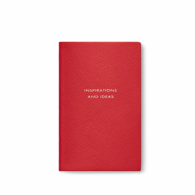 Smythson Блокнот Inspirations And Ideas Panama Notebook, Bright Coral (красный)