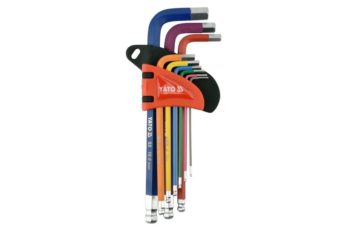 YATO Набор ключей HEX с шаром 1,5-10мм 9шт YT-05632