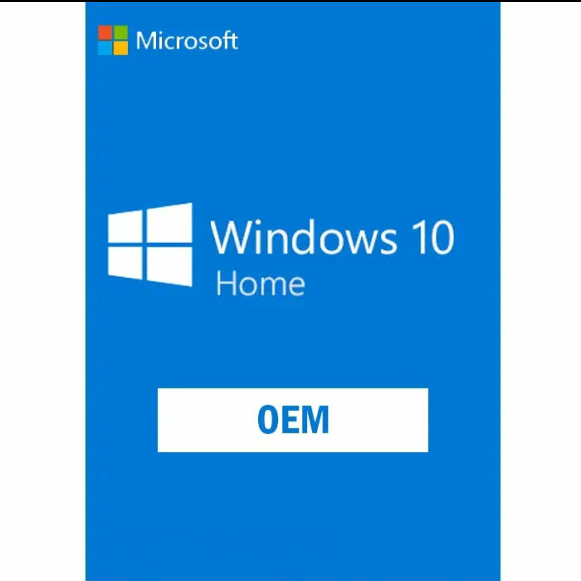 Операционная система Windows 10 Home, OEM, бессрочная, для ПК, 1 лицензия