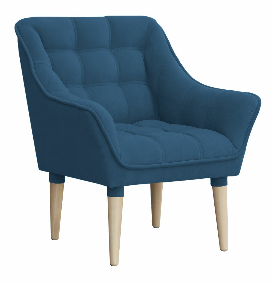 Кресло Левада Комфорт 8, велюр, с ножками, подлокотниками, мягкое