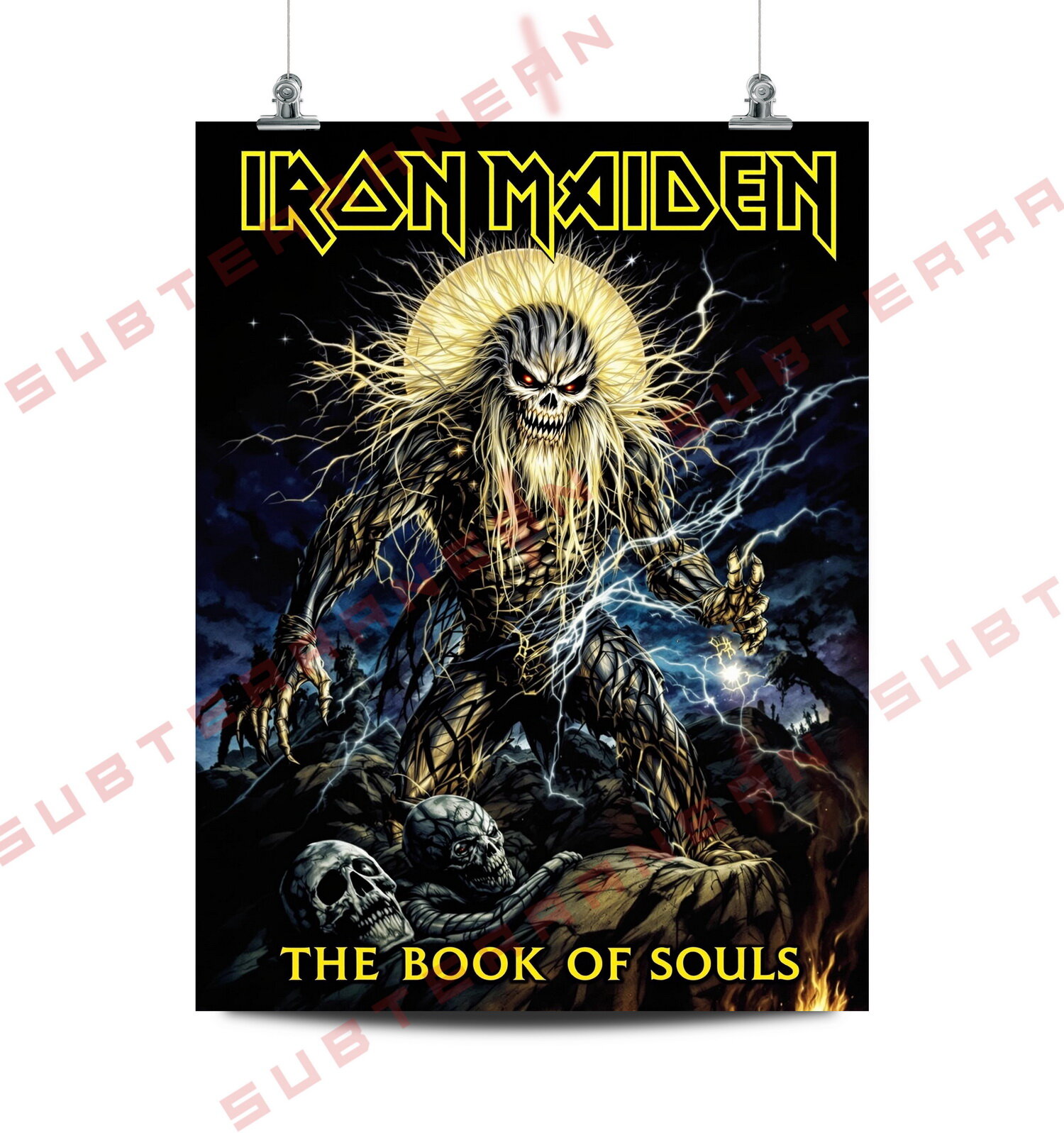 Плакат, постер Iron Maiden The Book Of Souls. Размер 100х120см. Айрон Мейден Heavy Metal Rock Рок Метал