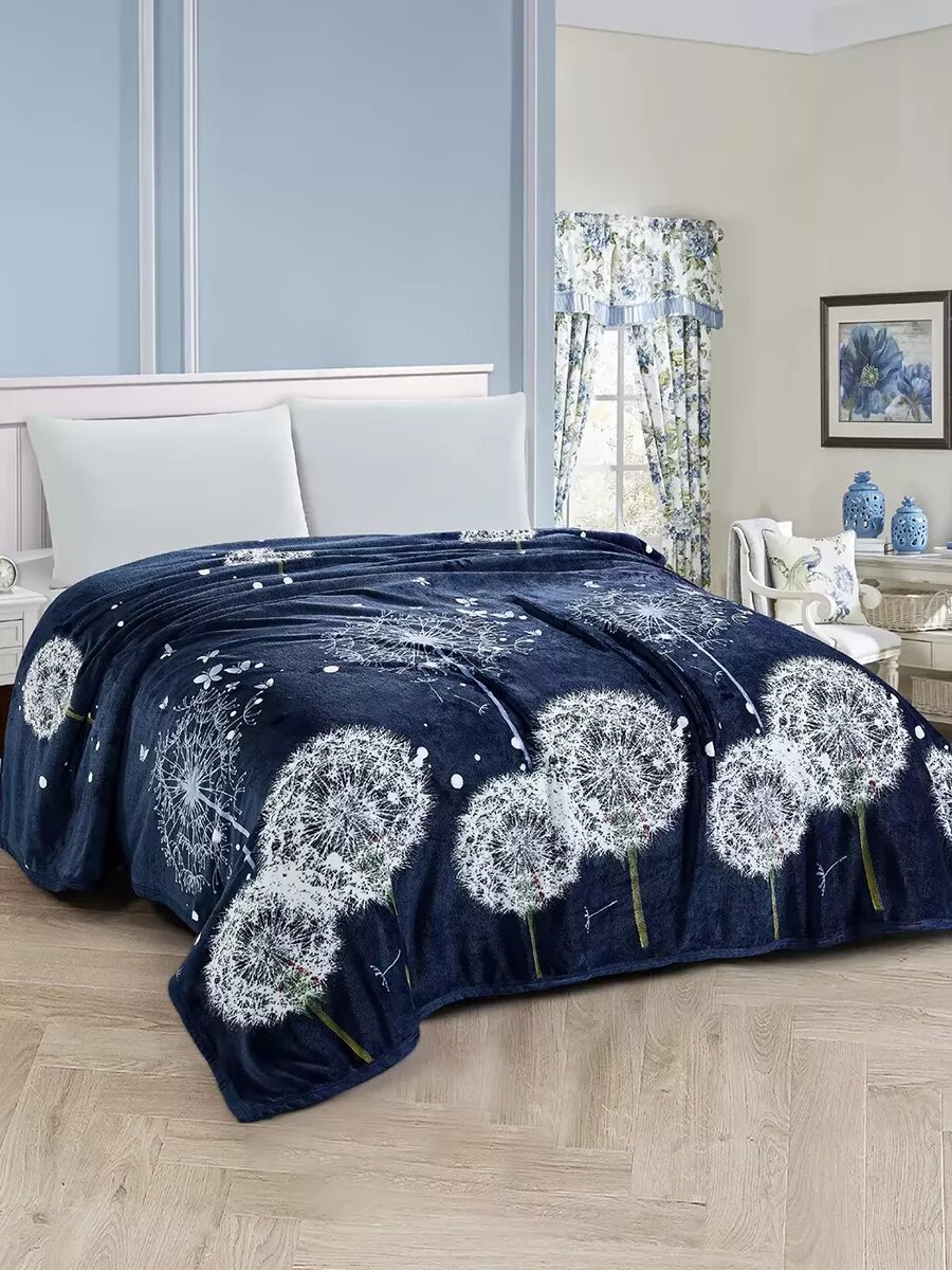 Плед 150х200 плюшевый на кровать Lindo