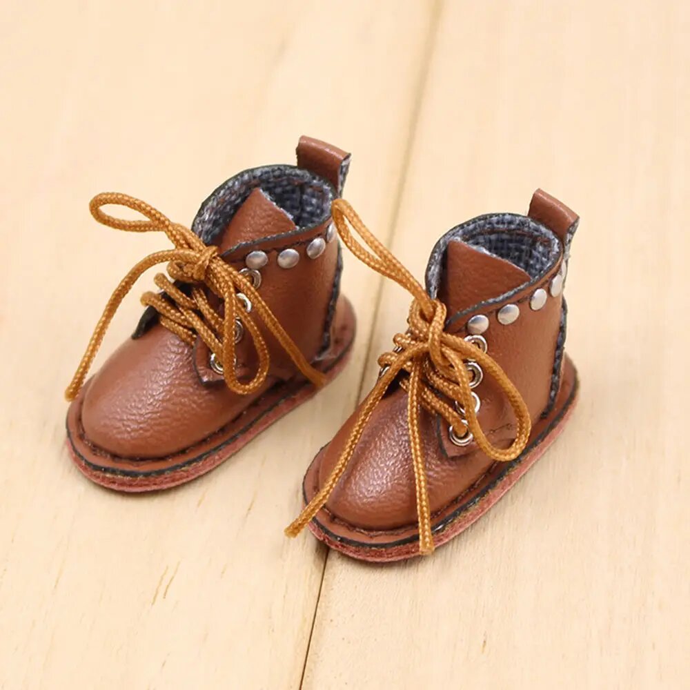 Коричневые кожаные ботинки для куклы Блайз, shoes 12