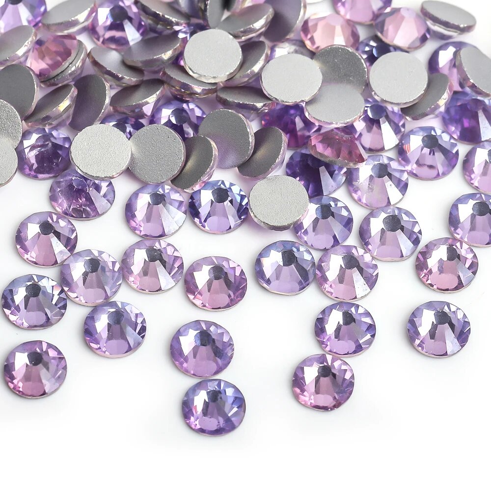 Стеклянные стразы без горячей фиксации Стразы VC Crystal Nail Art SS3-SS10 SS16-1440pcs, 88 Silk Light