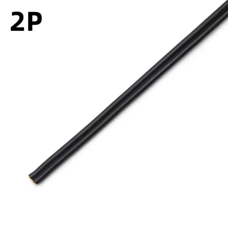 Силиконовый параллельный медный кабель 2/5/10 м 30AWG, Black-2P, 10 meters