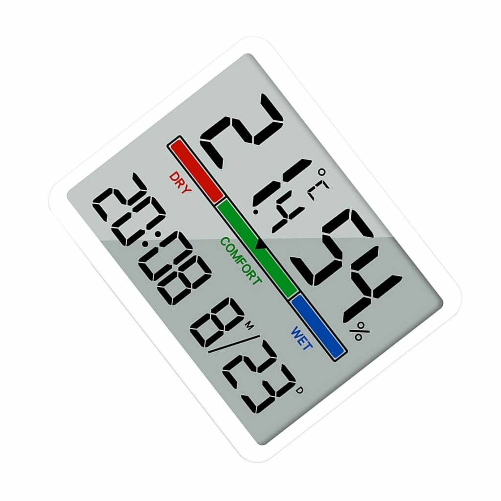 Настенные часы, Тонкие настенные электронные часы - белые 8280,1 шт