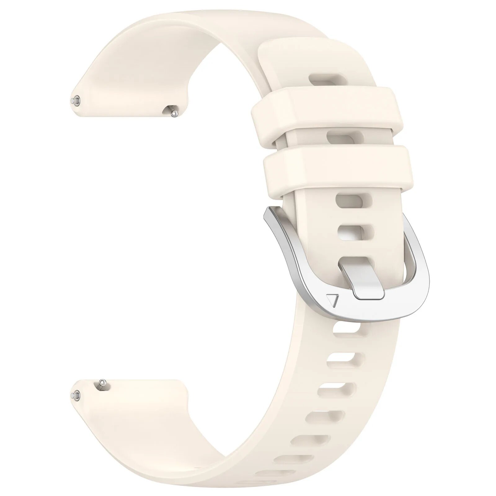 Бежево-белый силиконовый ремешок для Garmin Vivoactive, Venu, Forerunner
