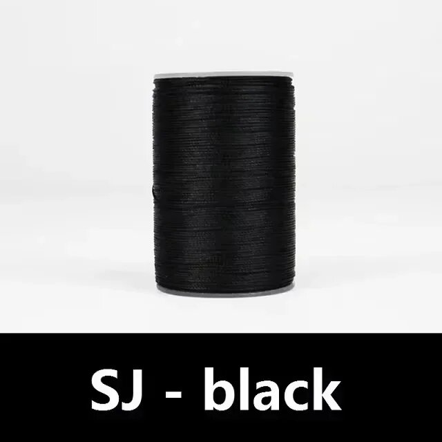Вощеная нить для кожи черная 0.65 мм SJ - black