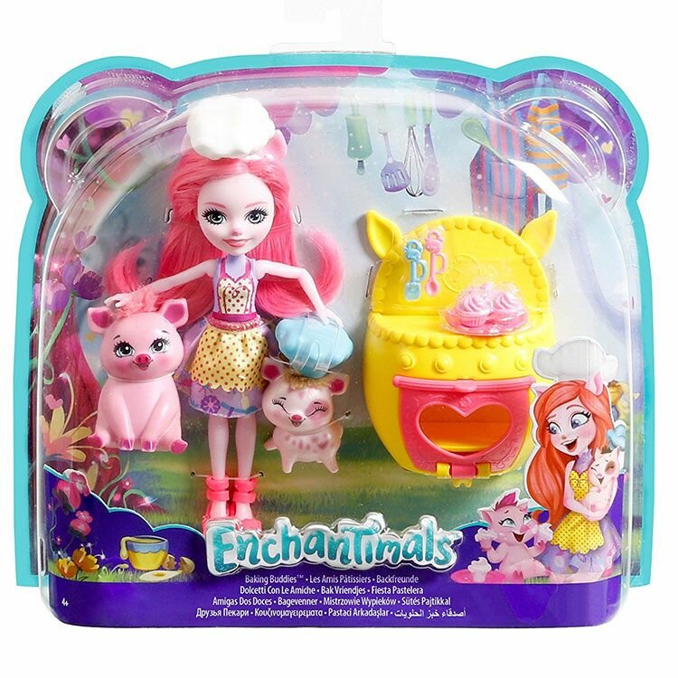 Кукла Enchantimals Mattel - Весёлая пекарня Петти Пиг - Энчантималс FJJ28