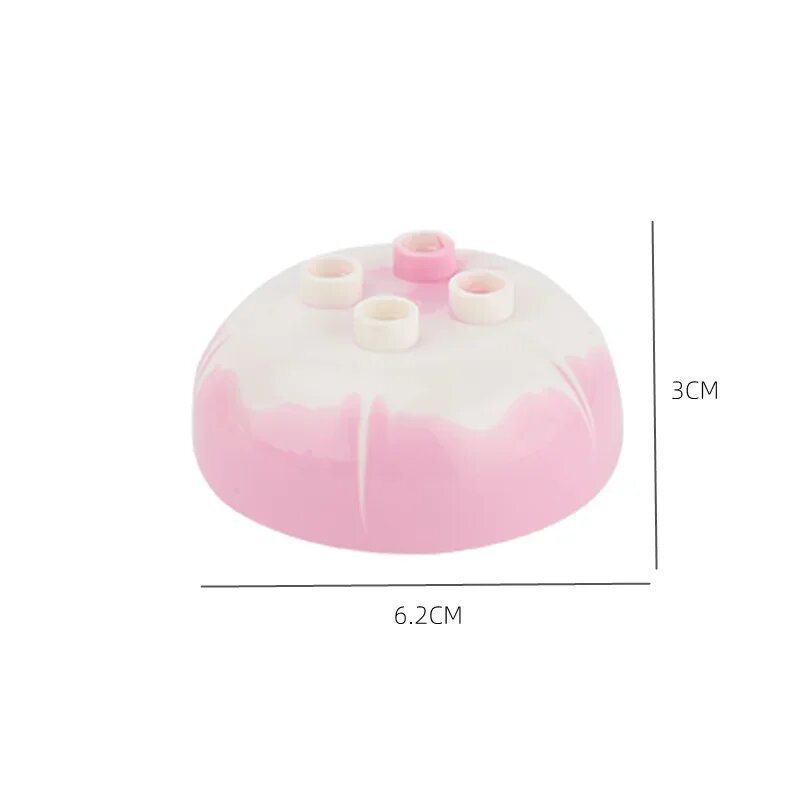 Пластиковые блоки розовые Cheesecake Pink 6.2x3 см