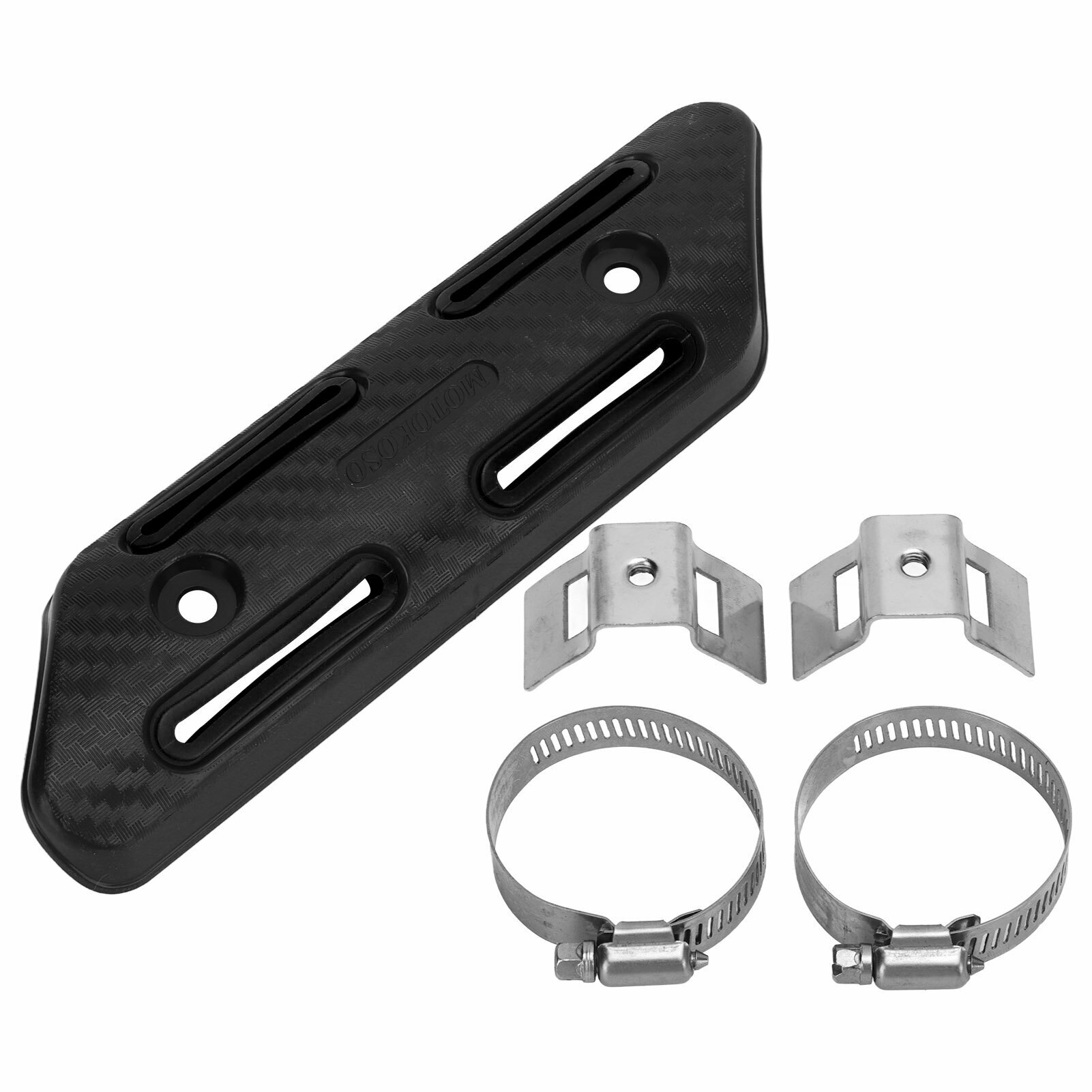 Теплозащитный экран выхлопной трубы для 4-тактных мотоциклов, квадроциклов, UTV, внедорожников, черный