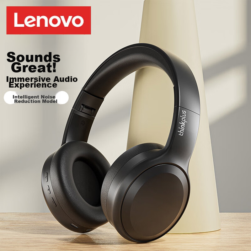 Беспроводные наушники Lenovo True Wireless Over-Ear Bluetooth Headphones, цвет Black
