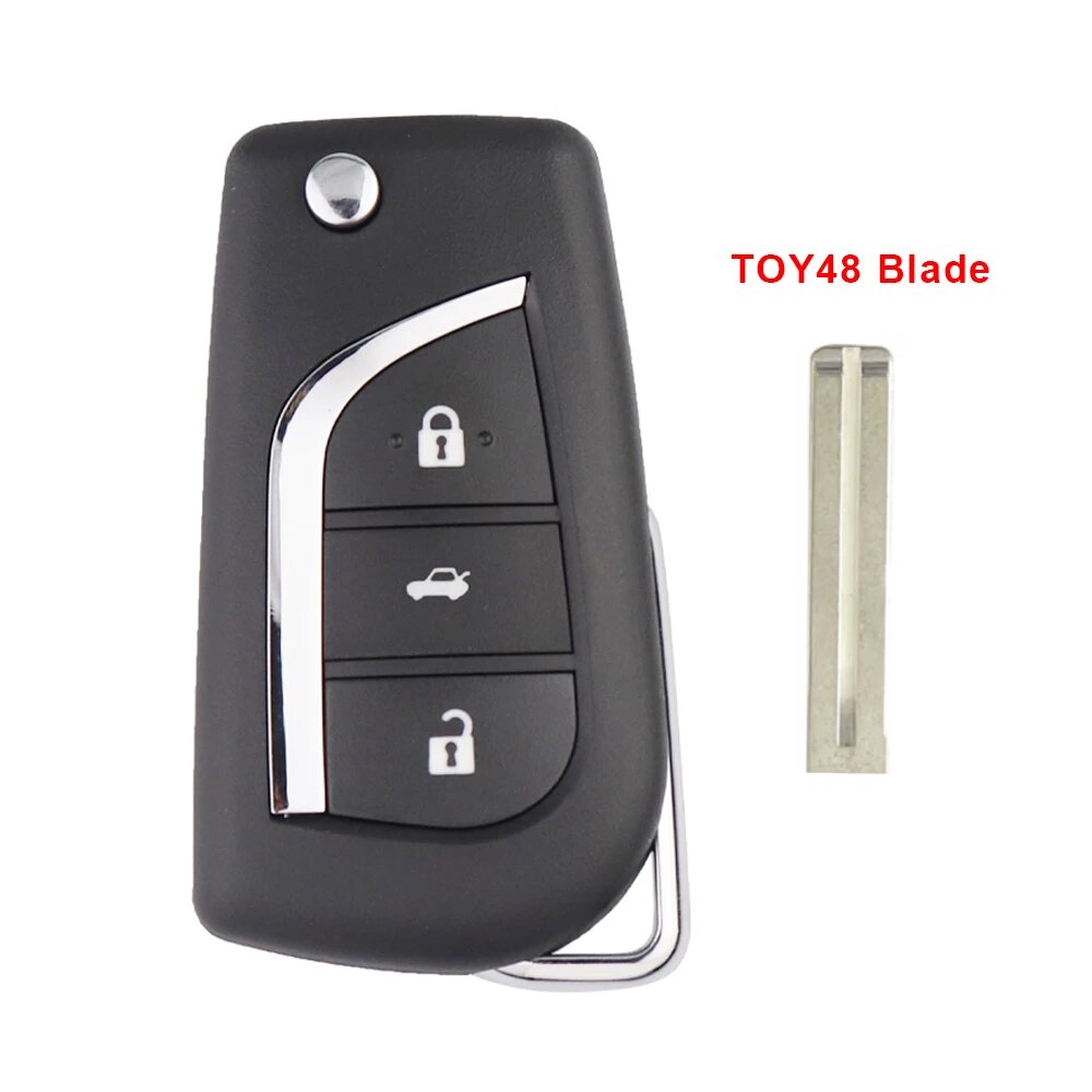 Корпус дистанционного ключа автомобиля для Toyota Corolla 2017 RAV4 перед 2013 Levin Prado Camry Reiz Highlander Kluger Key TOY43 TOY48 VA2 Blade 3 Button TOY48