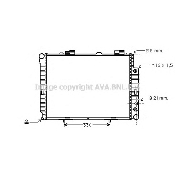 AVA QUALITY COOLING msa2214 (2105002703 / 2105002903 / 2105003003) радиатор охлаждения mercedes