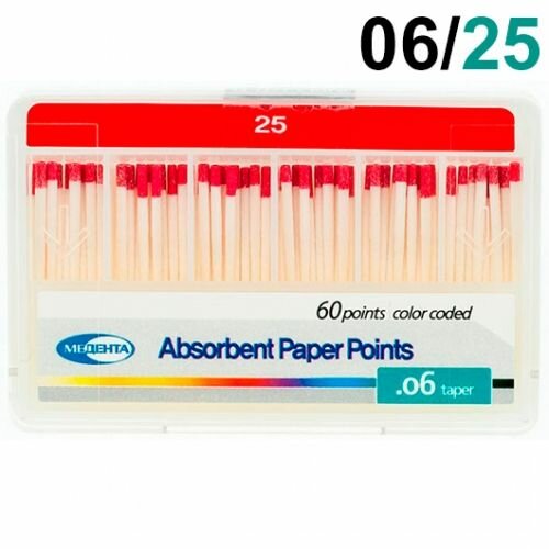 Штифты бумажные конус 06 (60шт) №25, мета