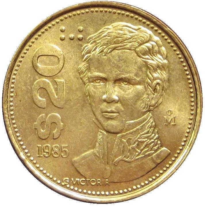 20 песо 1985 Мексика UNC