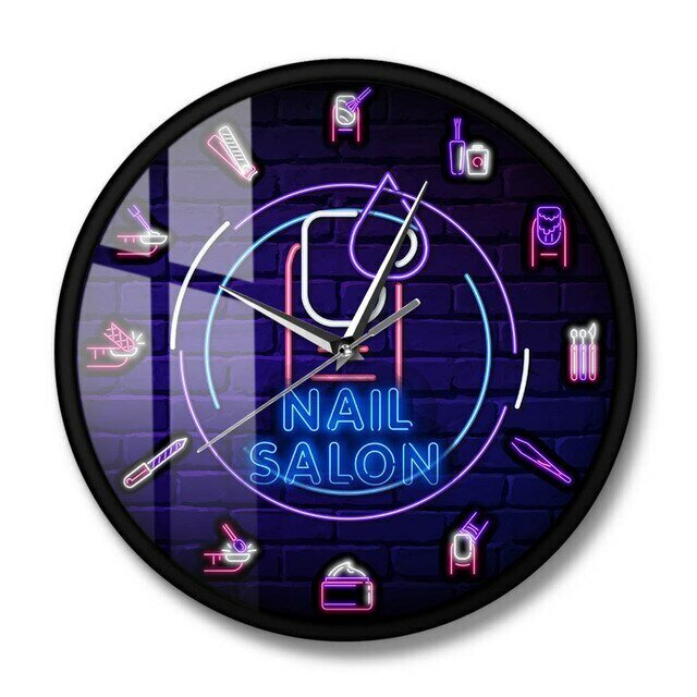 Настенные Часы Для Маникюра Студийные Декора 30 см Пластиковым Корпусом