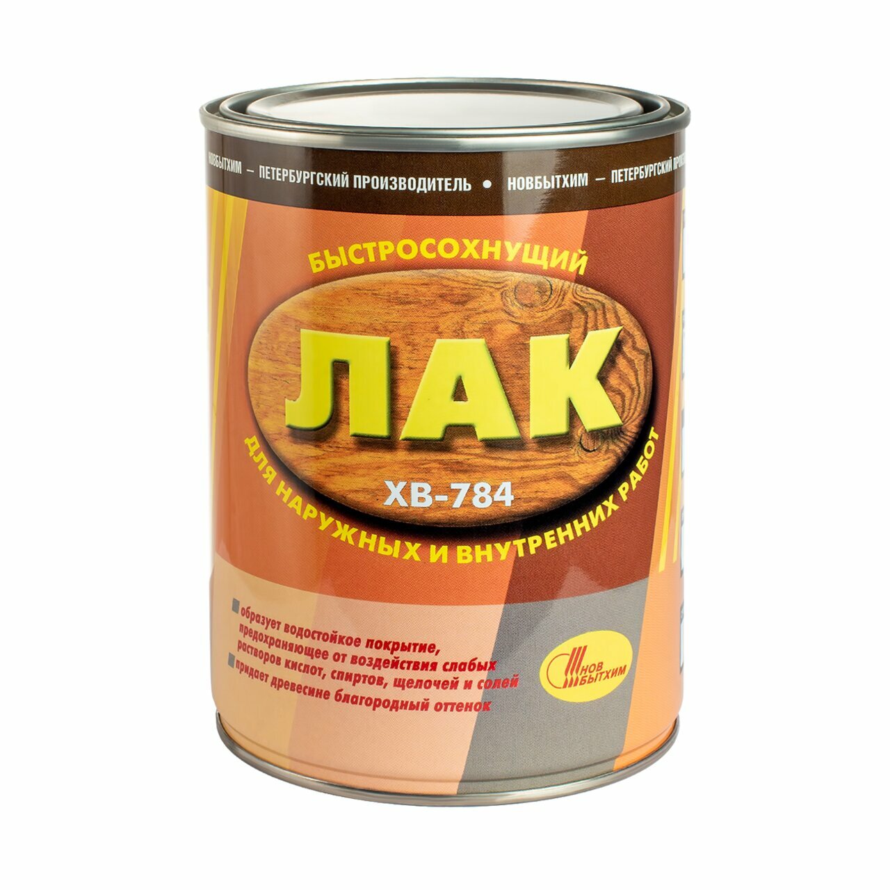 Новбытхим ХВ-784 бесцветный глянцевый лак для дерева и корпусов мебели, 1 л